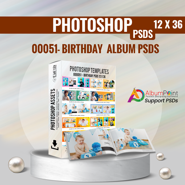 Baby Birthday Album Design Psd