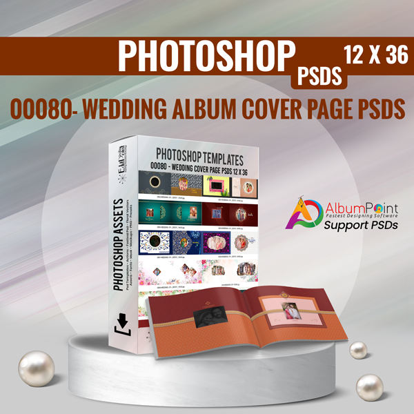 00080-WEDDING COVER PAGE PSD PACK 12X36 - EditPoint India