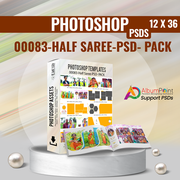 00083 Half Saree Psd Pack - EditPoint India